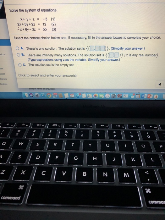 Solved Solve the system of equations. 2x+5y+2z12 2) x+6y-3z | Chegg.com