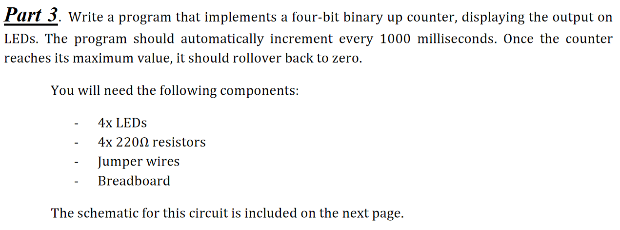 Solved Part 3 Write A Program That Implements A Four Bit 