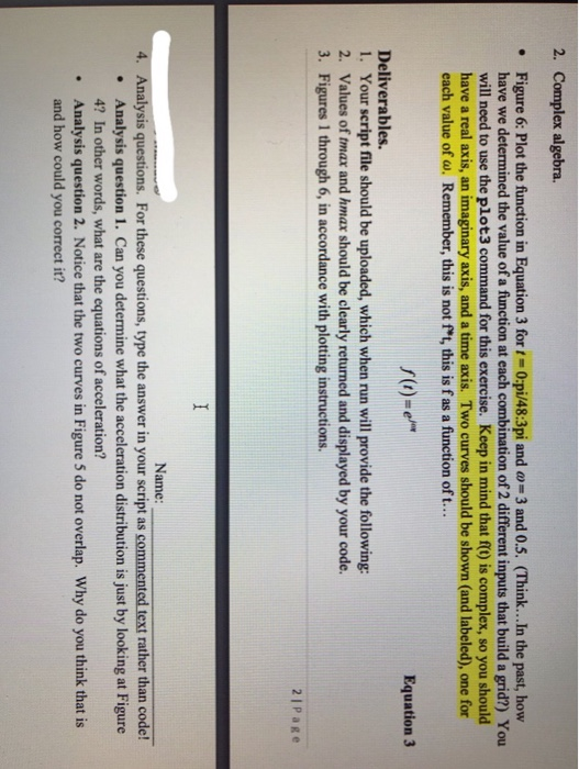 Position, speed, acceleration. From Problem Set 1, | Chegg.com