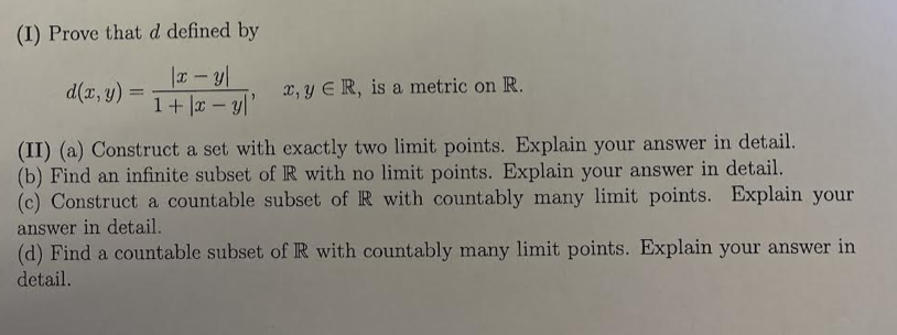 Solved Please write a proper mathematical proof per part and | Chegg.com