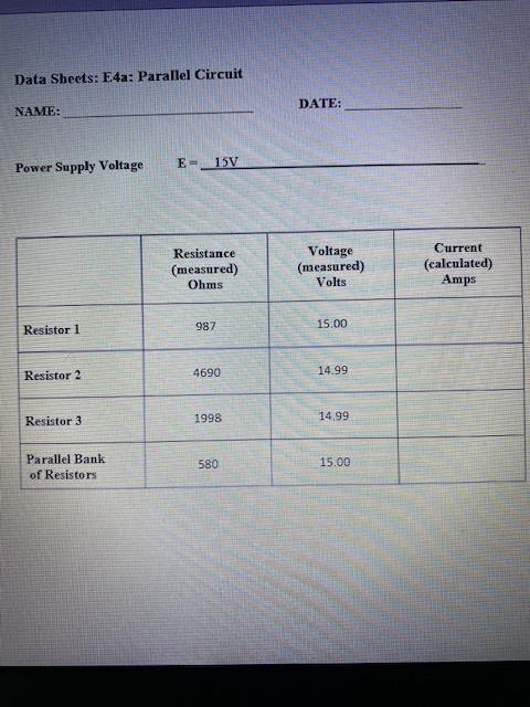 Solved E4a: Simple D.C. Circuits Introduction: An oft | Chegg.com