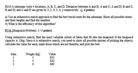 E2.2 Use the informal definitions of O,Q and Ω to | Chegg.com