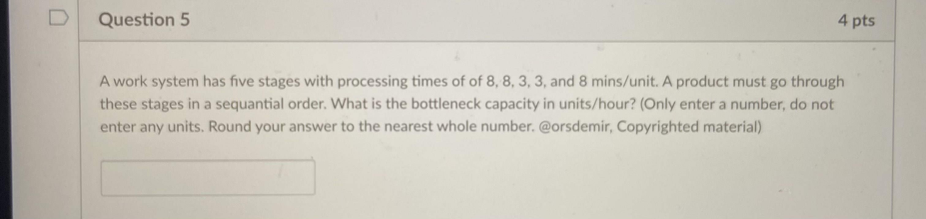 Solved Consider a system with five stages. The stages have | Chegg.com