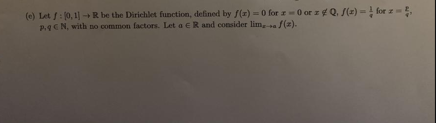 Solved (e) Compute the limits if they exist. Support your | Chegg.com