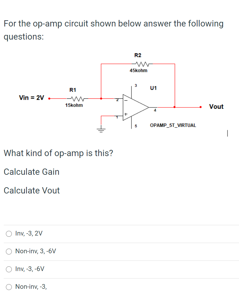 Solved For the op-amp circuit shown below answer the | Chegg.com
