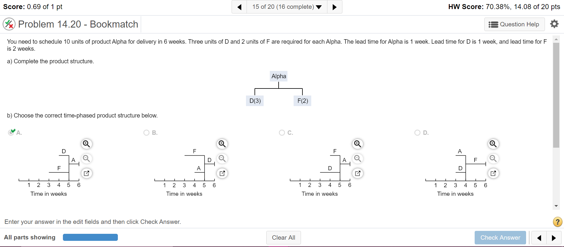 Solved Score: 0.69 of 1 pt 15 of 20 (16 complete) HW Score: | Chegg.com