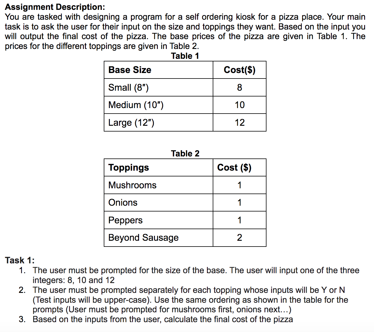 Solved Assignment Description: You are tasked with designing | Chegg.com