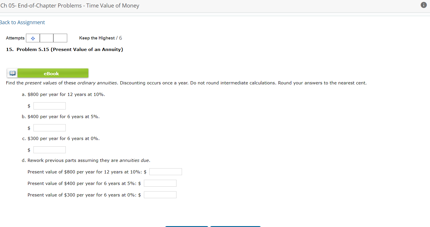 Solved ack to Assignment Attempts Keep the Highest / 6 15. | Chegg.com