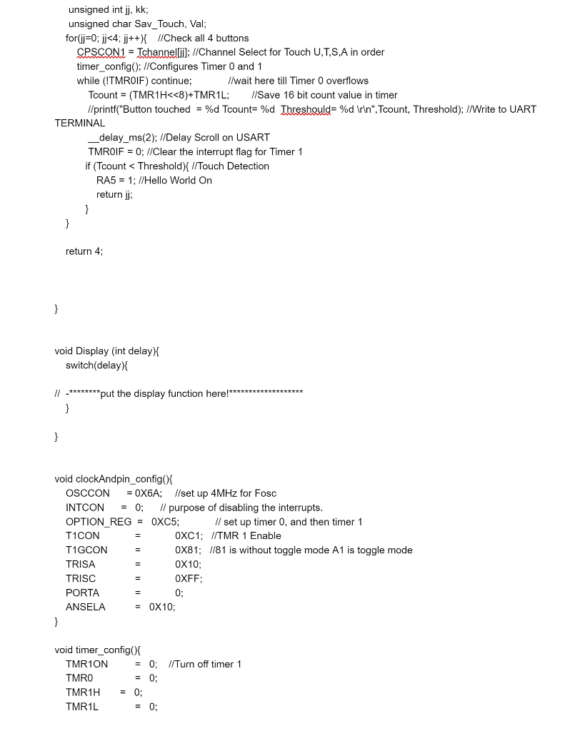 This is a microchip project i have to do on MPLAB | Chegg.com