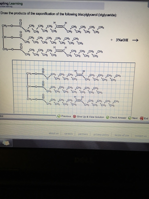 Solved Draw the products of the saponification of the | Chegg.com