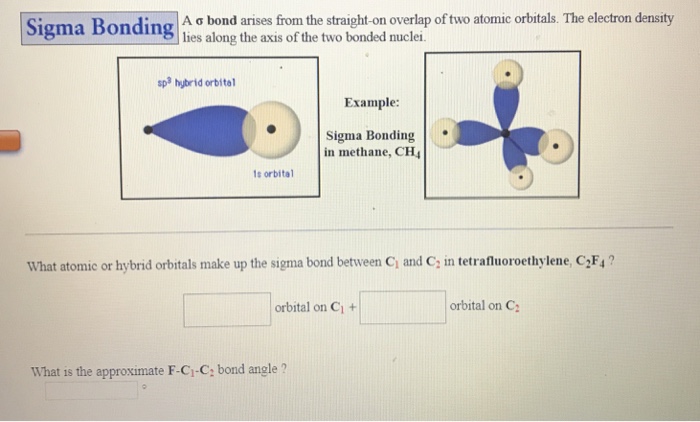 Solved Sigma Bonding f Sigma Bonding A σ bond arises from | Chegg.com