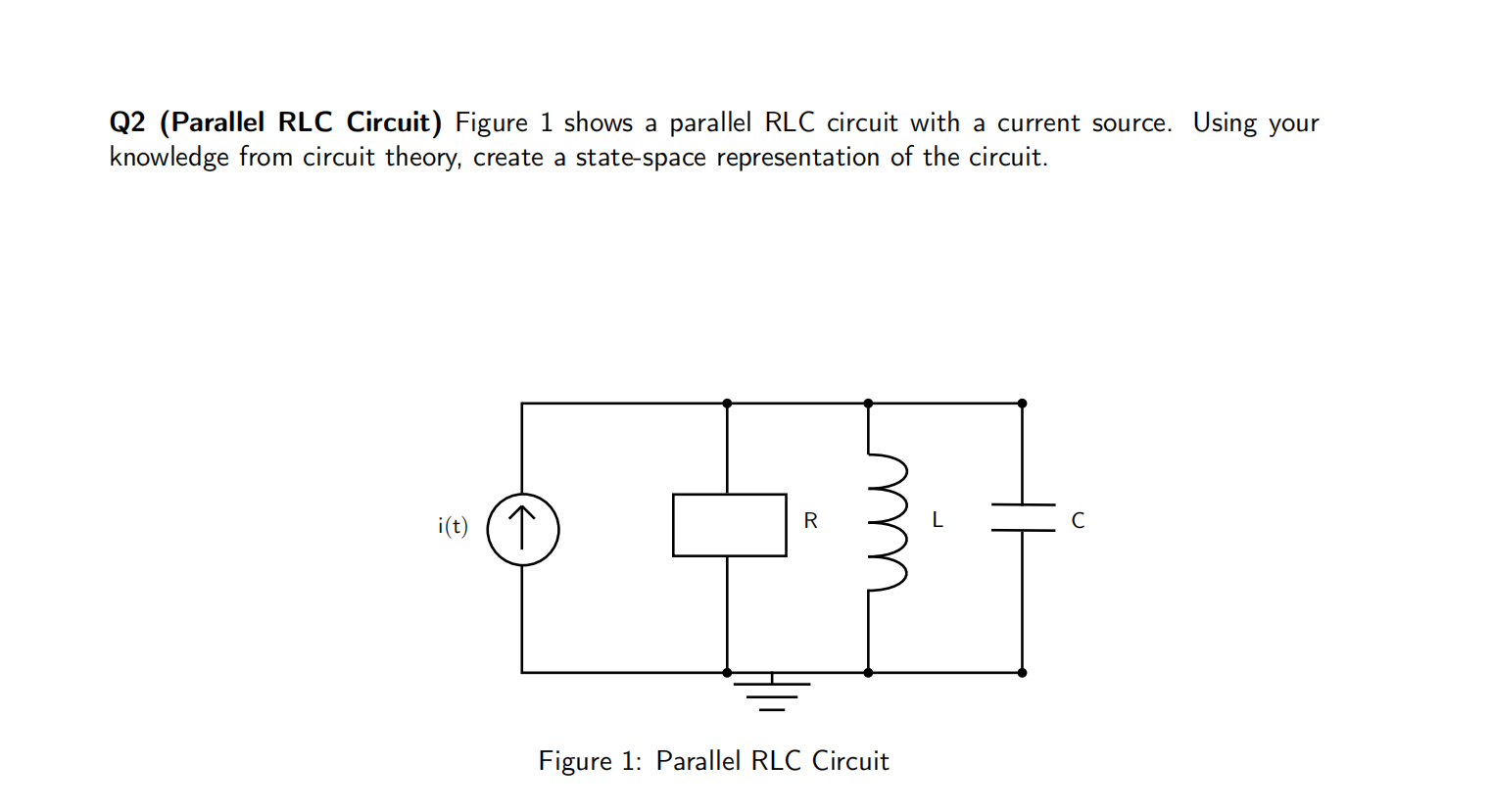Solved Q2 (Parallel RLC Circuit) ﻿Figure 1 ﻿shows a parallel | Chegg.com