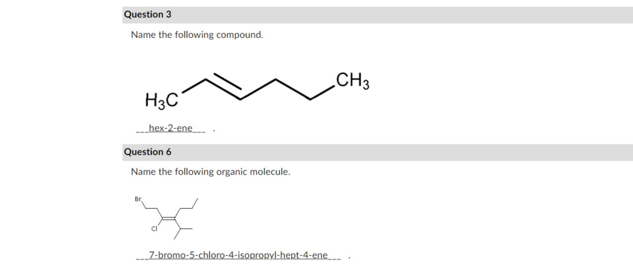 Solved Name the following compound. Question 6 Name the | Chegg.com