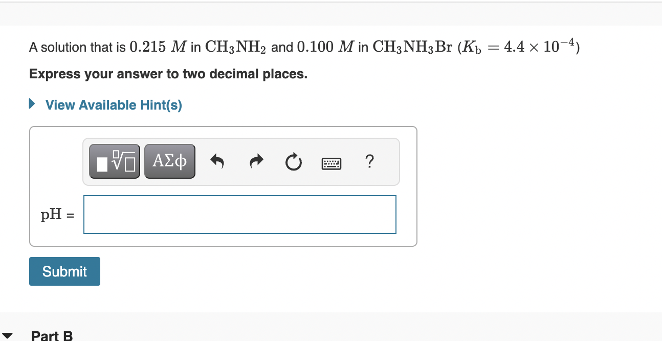 Solved A solution that is 0.205M in HC2H3O2 and 0.110M in | Chegg.com