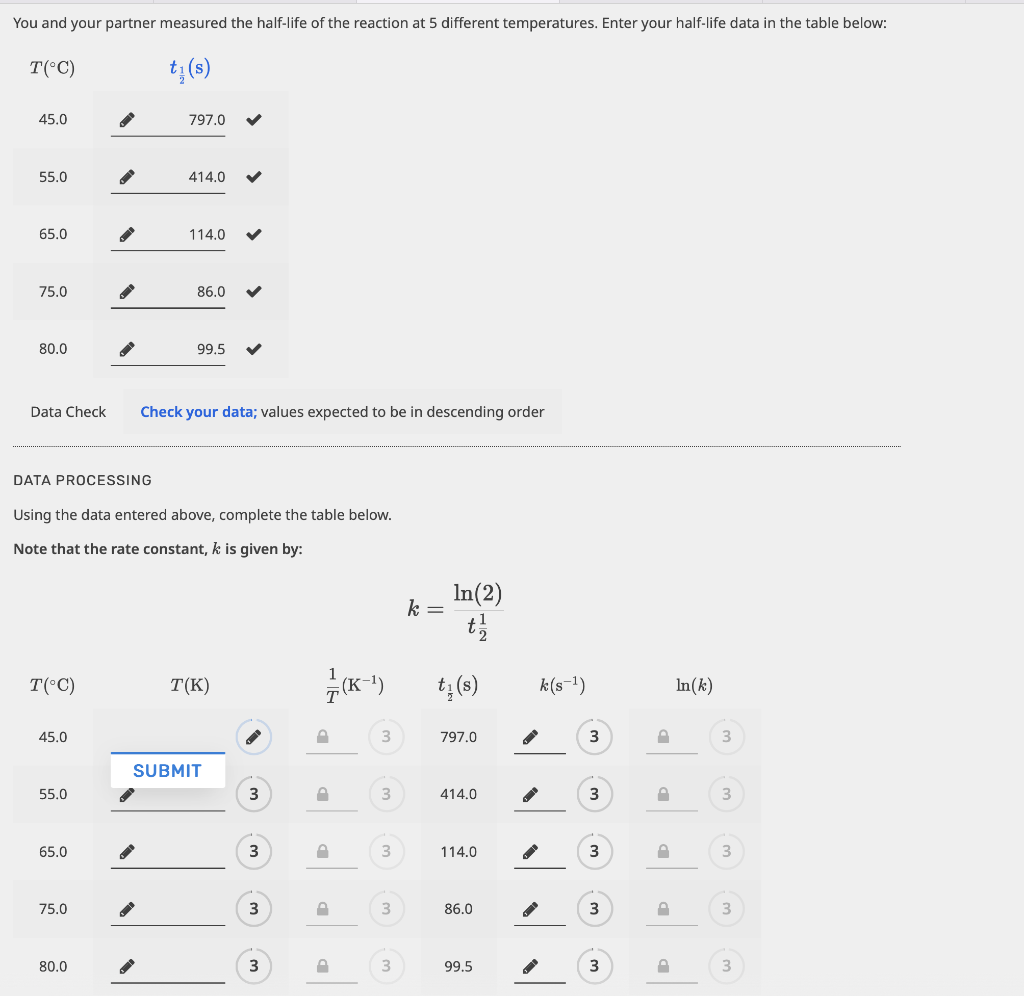 Solved You and your partner measured the half-life of the | Chegg.com