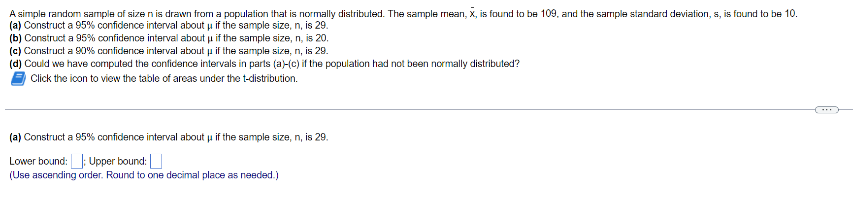 Solved A simple random sample of size \\( n \\) is drawn | Chegg.com