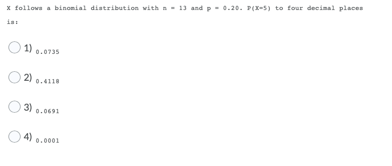 Solved For this probability distribution, the standard | Chegg.com