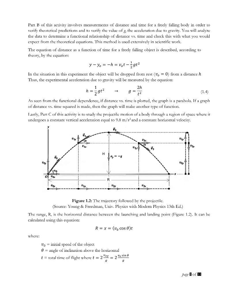 Solved KINEMATICS: FREE-FALL & PROJECTILE (Physics for | Chegg.com