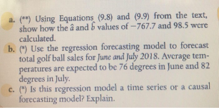 Solved blems for Section 9.6: Causal Forecasting Models | Chegg.com