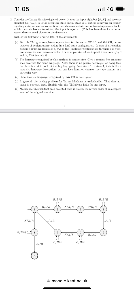 [Solved]: Theory of computing- Turing machines 2. Consider