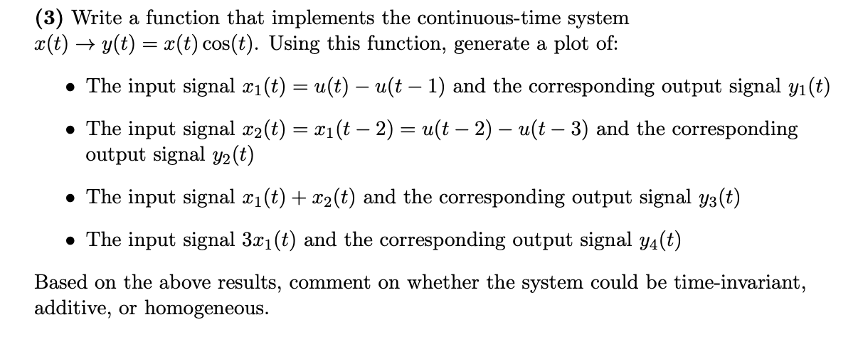 Solved (3) Write a function that implements the | Chegg.com