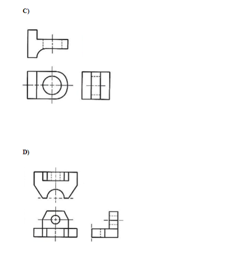 Solved The three standard views of 7 objects are shown below | Chegg.com