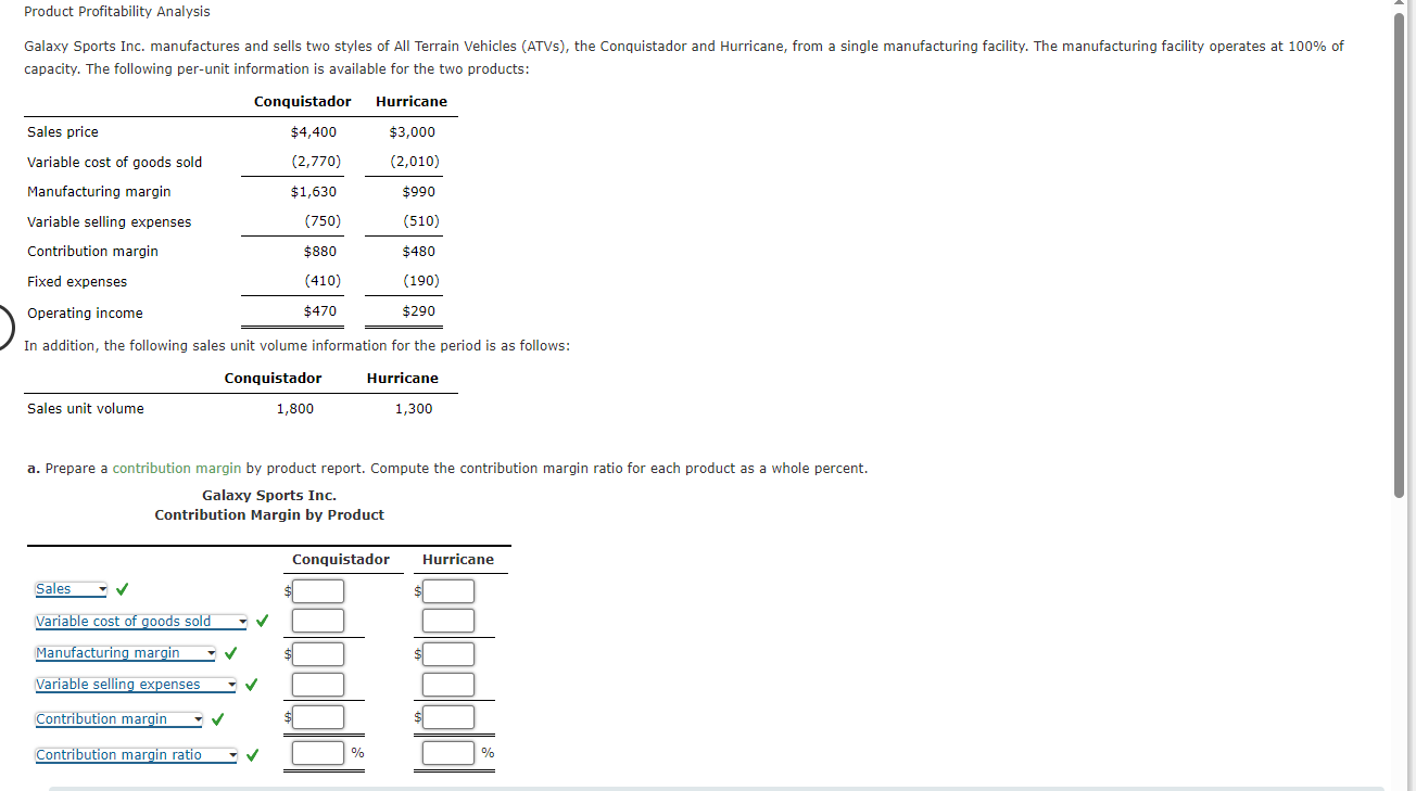 Solved Product Profitability Analysis capacity. The | Chegg.com Solved Product Profitability Analysis capacity. The | Chegg.com