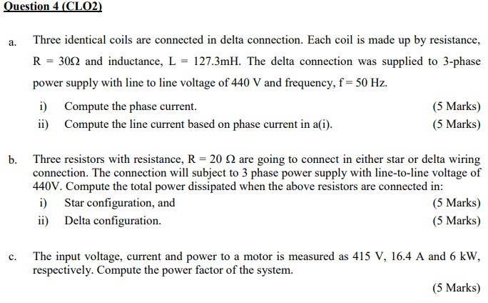 Solved Question 4 (CLO2) a. Three identical coils are | Chegg.com