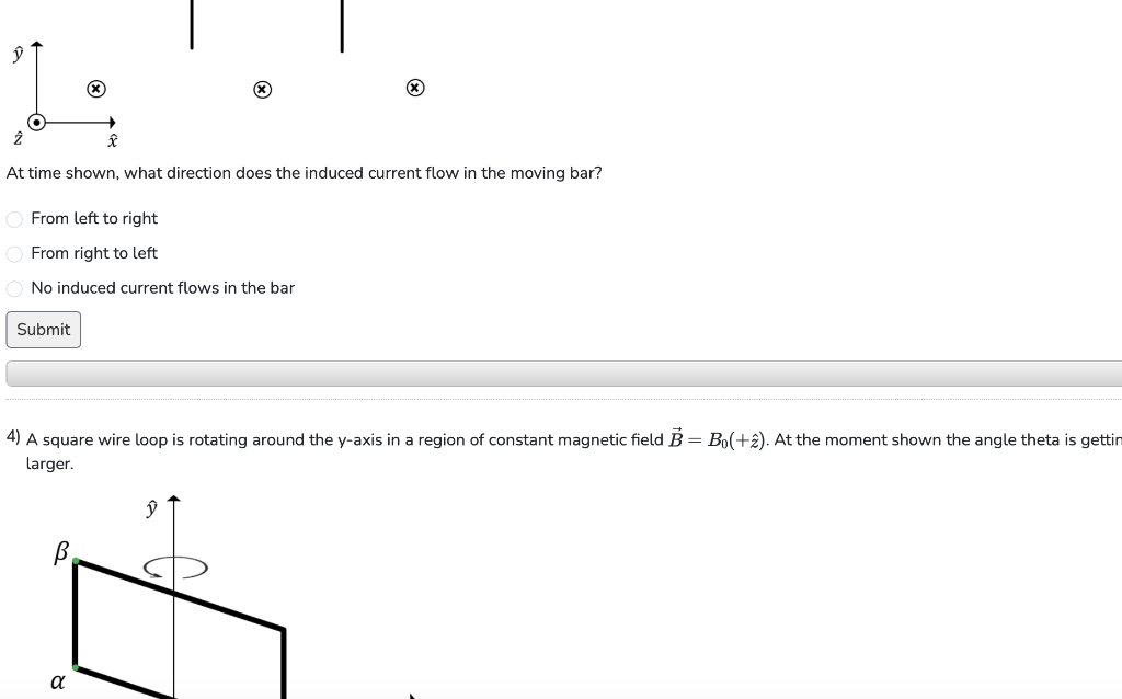 Solved A square wire loop is in a region of uniform | Chegg.com