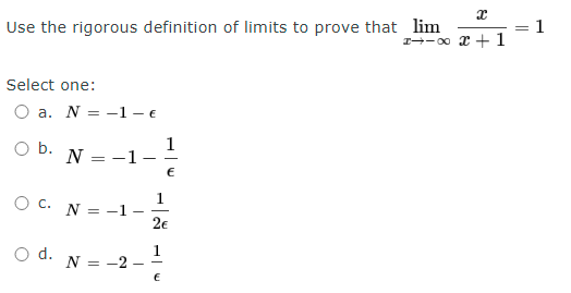 Solved C = Use the rigorous definition of limits to prove | Chegg.com