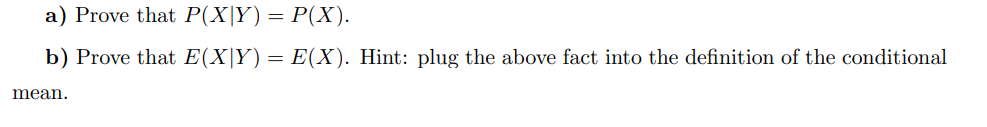 Solved Let X and Y be independent discrete random variables. | Chegg.com