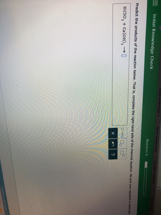 Solved Initial Knowledge Check Question 5 Predict the | Chegg.com