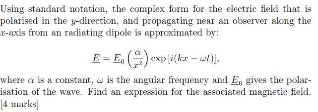 Solved Using standard notation, the complex form for the | Chegg.com