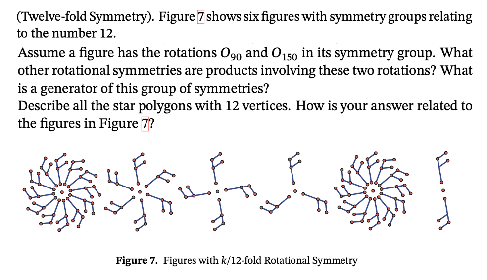 Solved (Twelve-fold Symmetry). Figure 7 shows six figures | Chegg.com