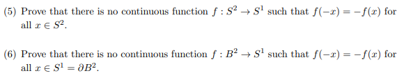 Solved (5) ﻿Prove that there is no continuous function | Chegg.com