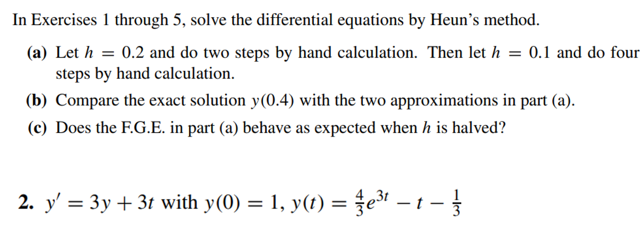 Solved In Exercises 1 through 5, solve the differential | Chegg.com