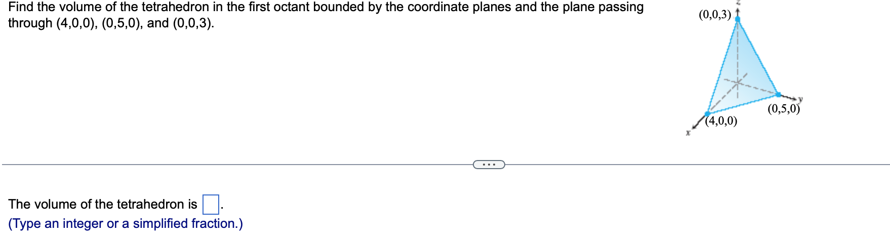 Solved Find the volume of the tetrahedron in the first | Chegg.com