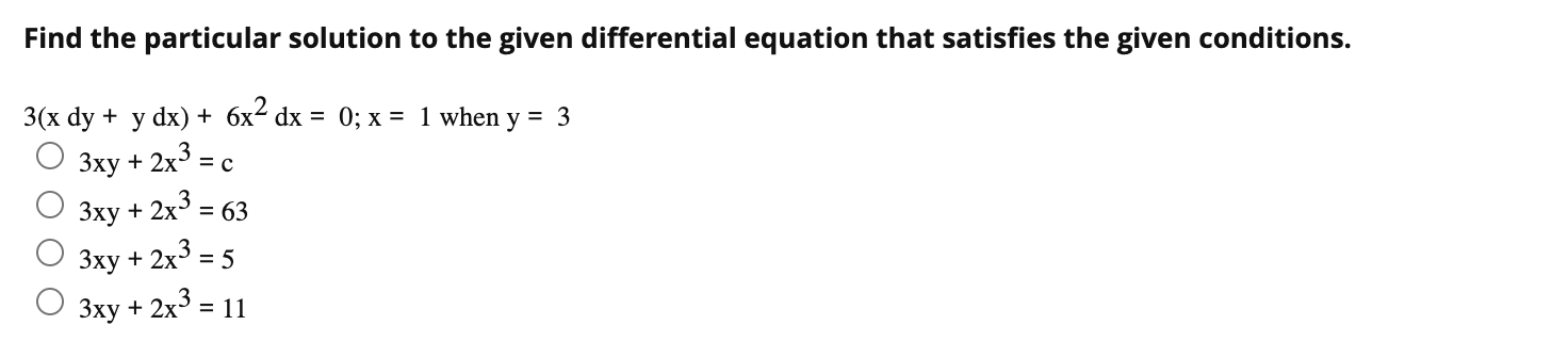 Solved Find the particular solution to the given | Chegg.com