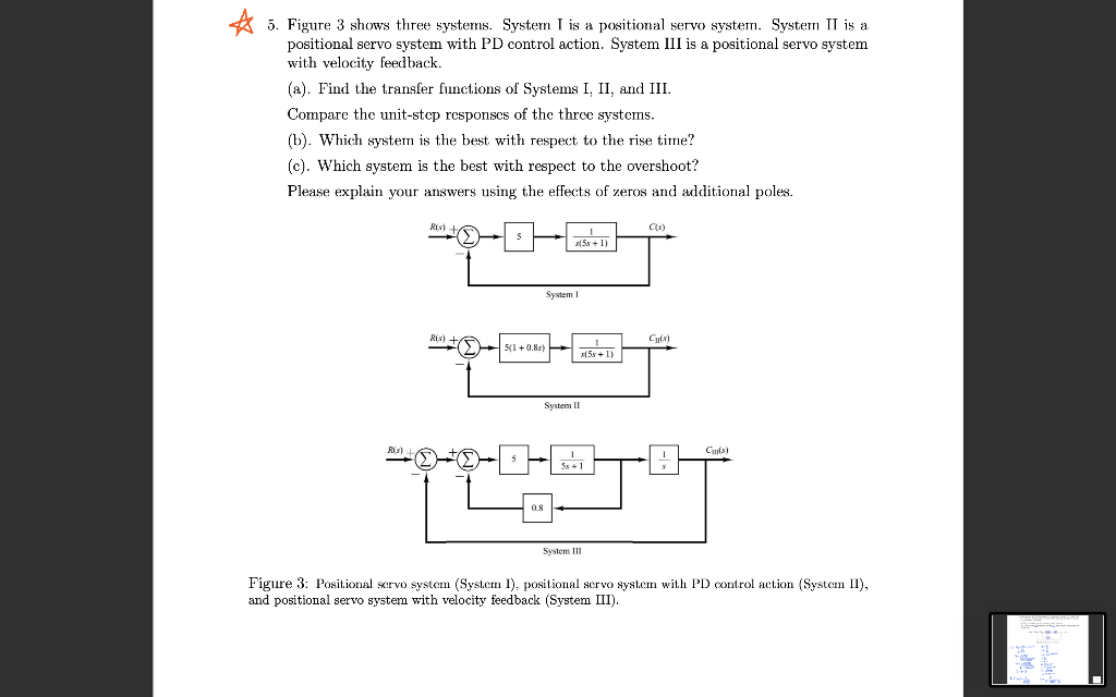 Solved ☆ 5. Figure 3 shows three systems. System I is a | Chegg.com