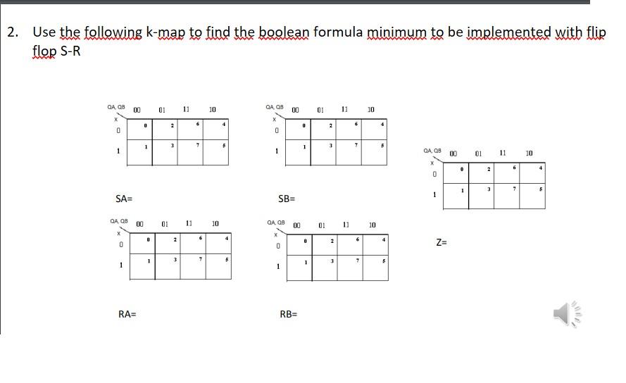 Solved 1 Complete This Example Using Flip Flop S R Use