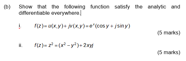 Solved (b) Show that the following function satisfy the | Chegg.com
