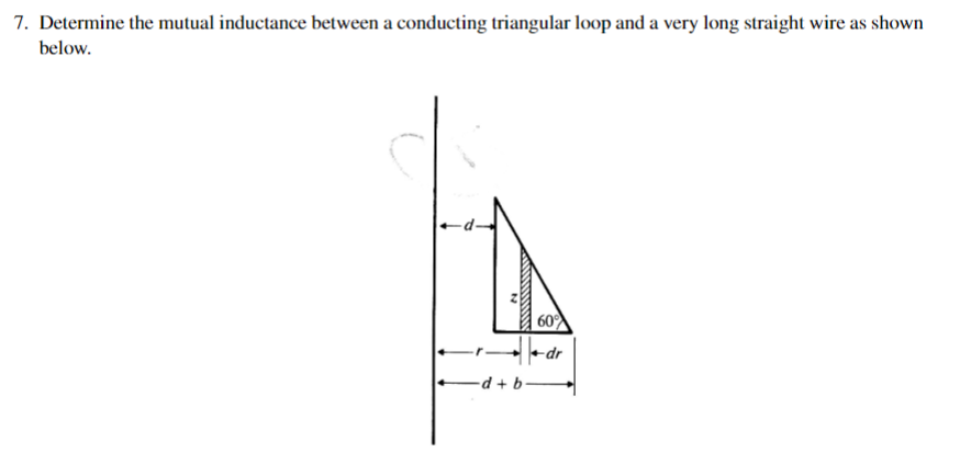 Solved 7. Determine the mutual inductance between a | Chegg.com