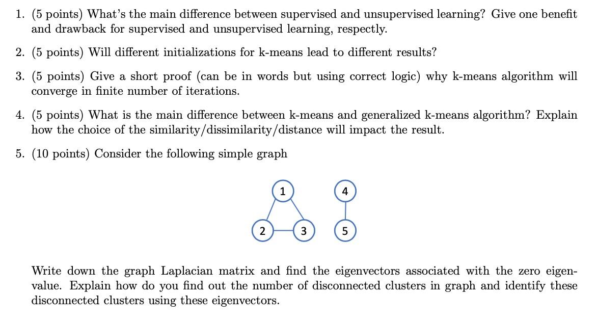 Solved 1. (5 points) What's the main difference between | Chegg.com