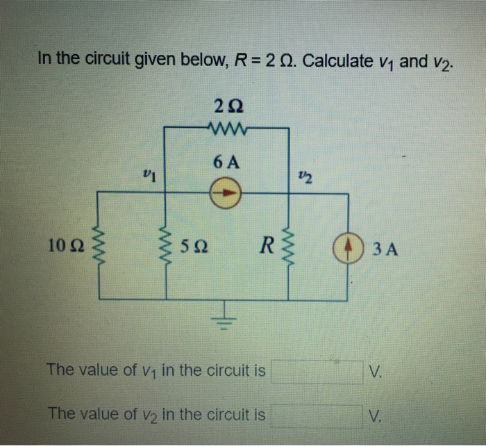 Solved In the circuit given below, R = 2 Ohm. Calculate v_1 | Chegg.com