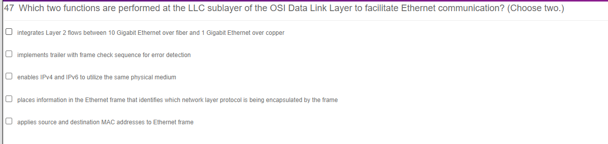 Solved 46 What are three commonly followed standards for | Chegg.com