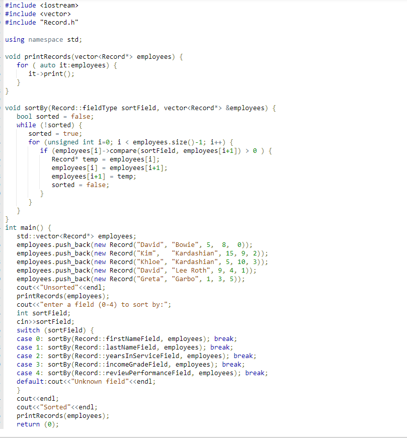 Solved C++ (if you copy and paste the same answer already | Chegg.com