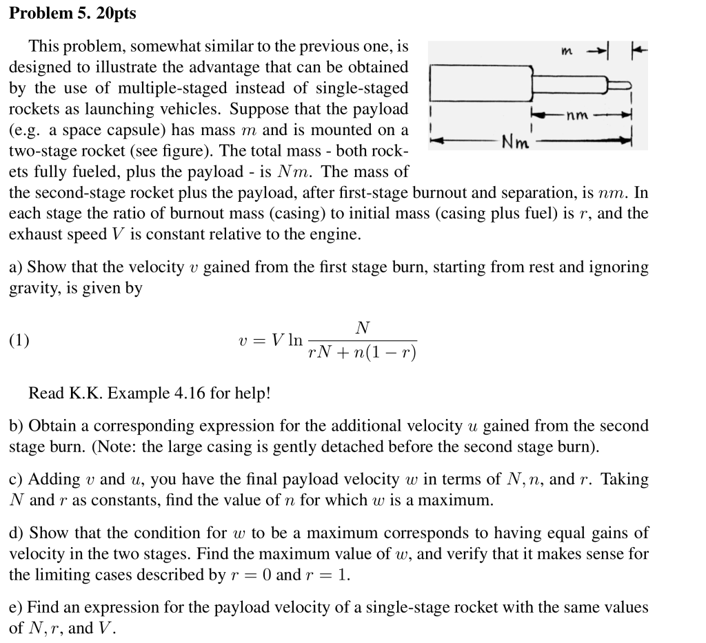 Solved Problem 5. 20pts This problem, somewhat similar to | Chegg.com