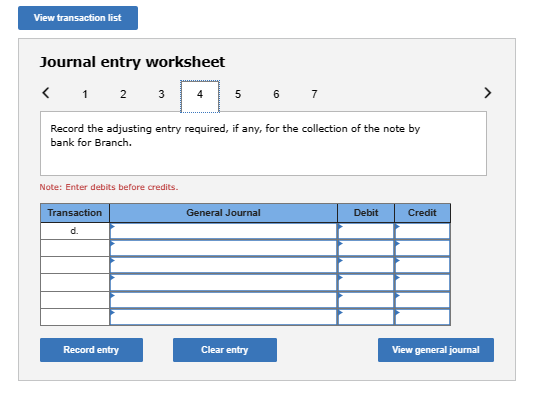 Solved Journal entry worksheet 4567 Record the adjusting | Chegg.com