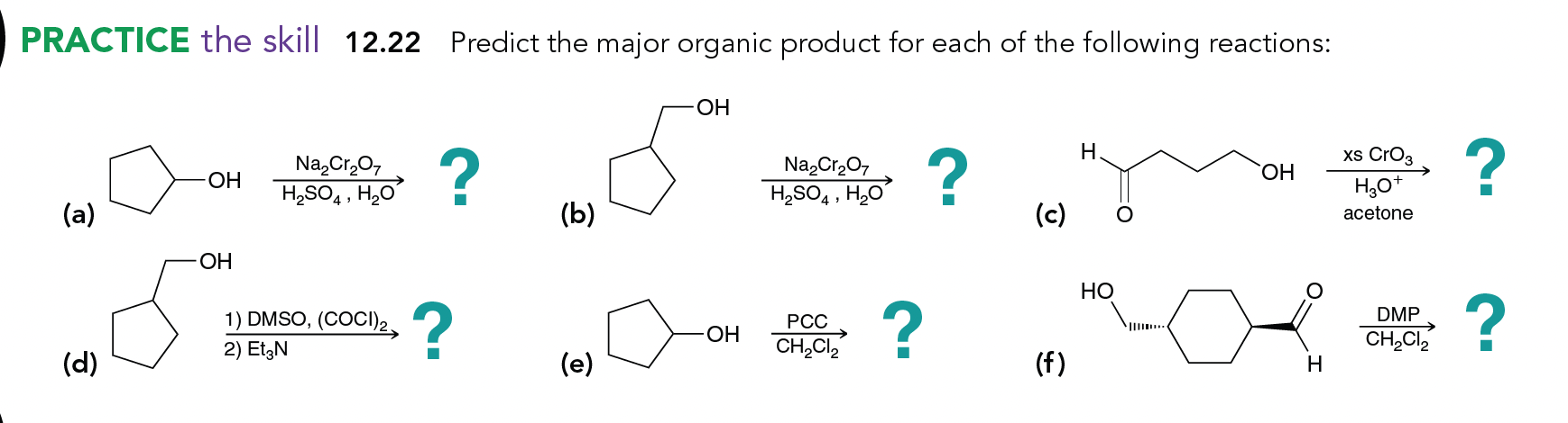 Solved PRACTICE the skill 12.22 Predict the major organic | Chegg.com