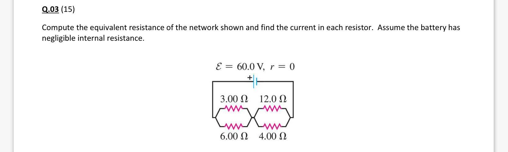 Solved Compute the equivalent resistance of the network | Chegg.com Solved Compute the equivalent resistance of the network | Chegg.com